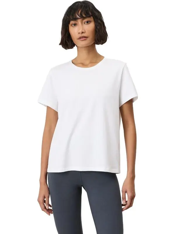 PACT Luxe Essential Organic Cotton Crewneck T-shirt - White