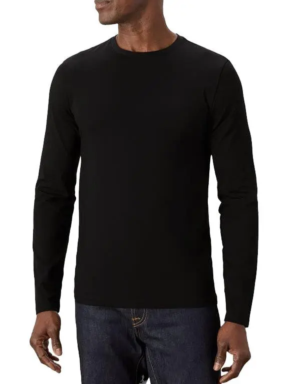 PACT Luxe Essential Slim Long Sleeve Tee Made With Organic Cotton - Black