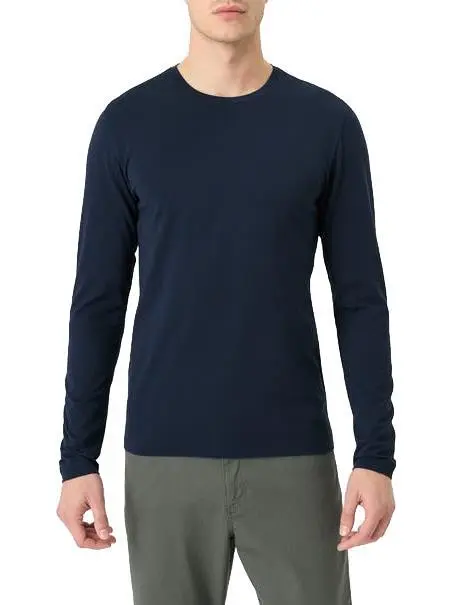 PACT Luxe Essential Slim Long Sleeve Tee Made With Organic Cotton - Navy