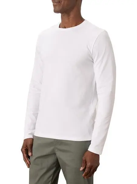 PACT Luxe Essential Slim Long Sleeve Tee Made With Organic Cotton - White