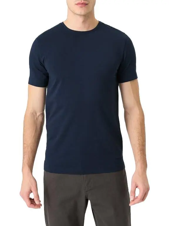 PACT Luxe Essential Slim Fit Crewneck Tee Made With Organic Cotton - Navy
