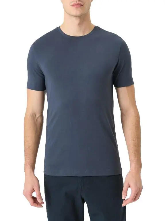 PACT Luxe Essential Slim Fit Crewneck Tee Made With Organic Cotton - Steel Blue
