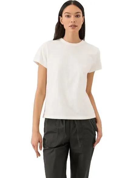 PACT Organic Cotton Soft-slub Essential Crewneck Tee - Cream