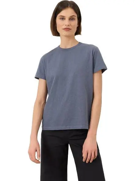 PACT Organic Cotton Soft-slub Essential Crewneck Tee - Light Steel Blue