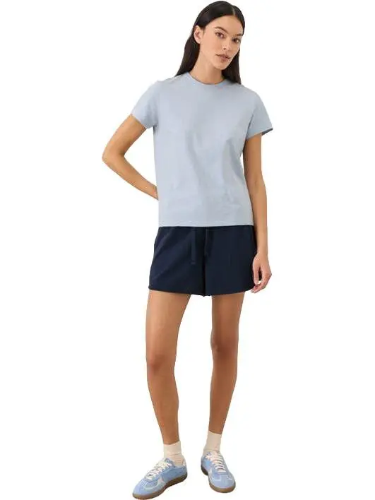 PACT Organic Cotton Soft-slub Essential Crewneck Tee - Oxford Blue