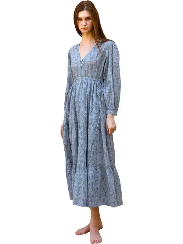 CQC LA Hand-printed Ashbury Dress - Grey - Xs/s