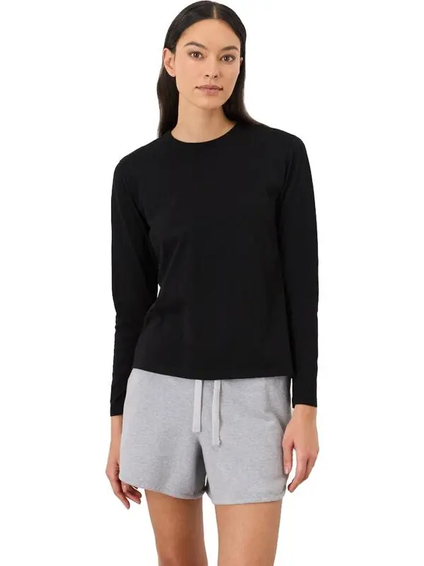 PACT Organic Cotton Soft-slub Essential Long Sleeve Tee - Black