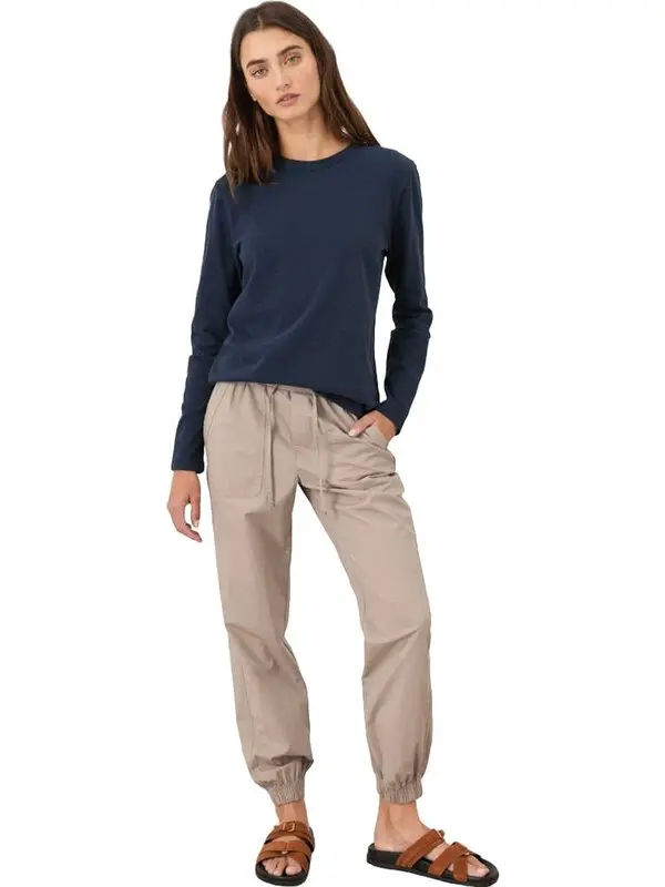 PACT Organic Cotton Soft-slub Essential Long Sleeve Tee - Navy