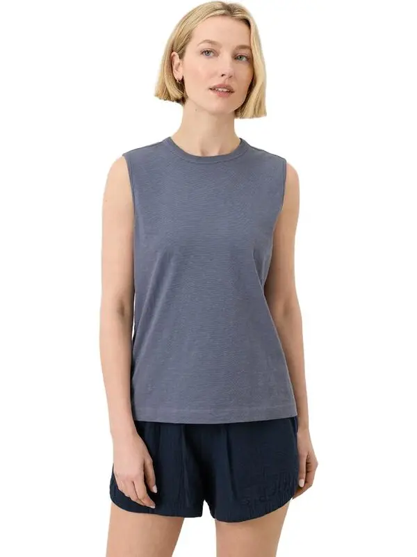 PACT Organic Cotton Soft-slub Essential Tank - Light Steel Blue