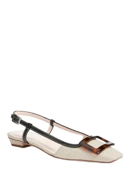 ROGER VIVIER Belle Vivier Slingback Ballerina - Daino/nero
