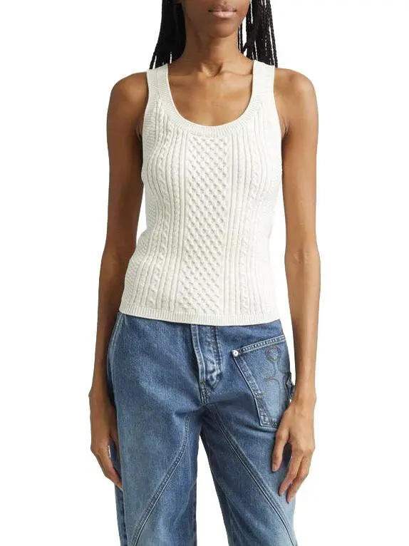 JW Anderson Cable-knit Sweater Tank - Ivory