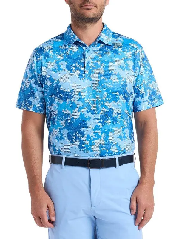 Robert Graham Parkston Open Knit Polo - Light Blue