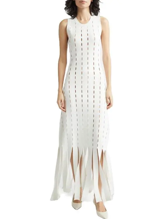 ZANKOV Jesse Openwork Hem Dress - White