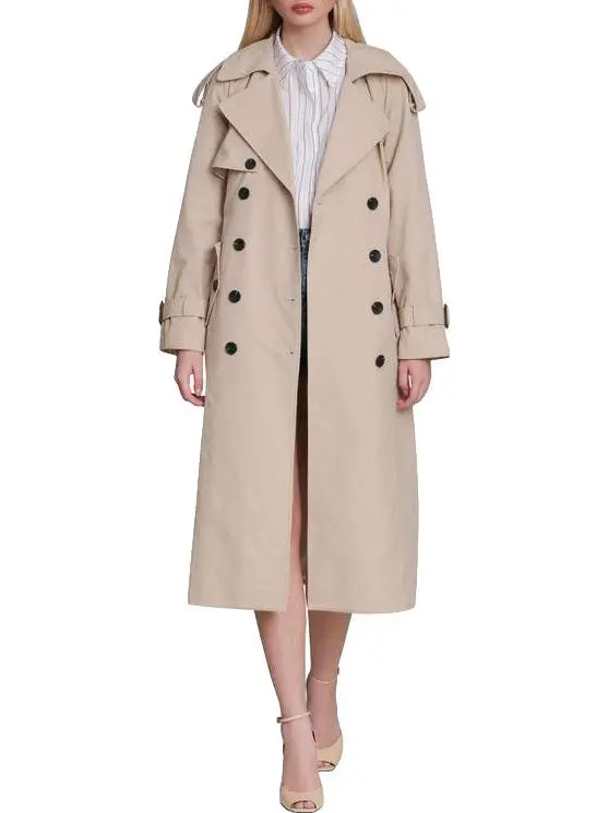 Avec Les Filles Belted Long Trench Coat - Wheat