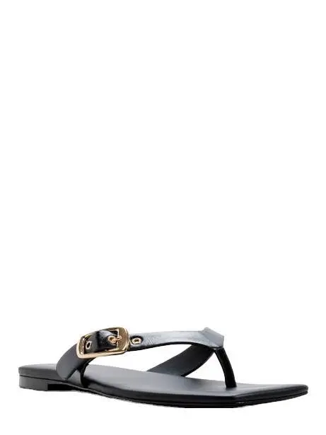 Aldo Leonnia Buckle Flip Flop - Black