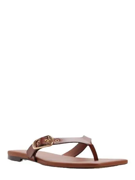 Aldo Leonnia Buckle Flip Flop - Medium Brown