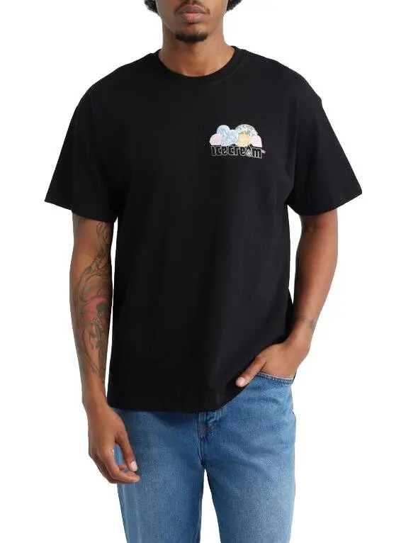 ICECREAM Pocket Change Cotton Graphic T-shirt - Black
