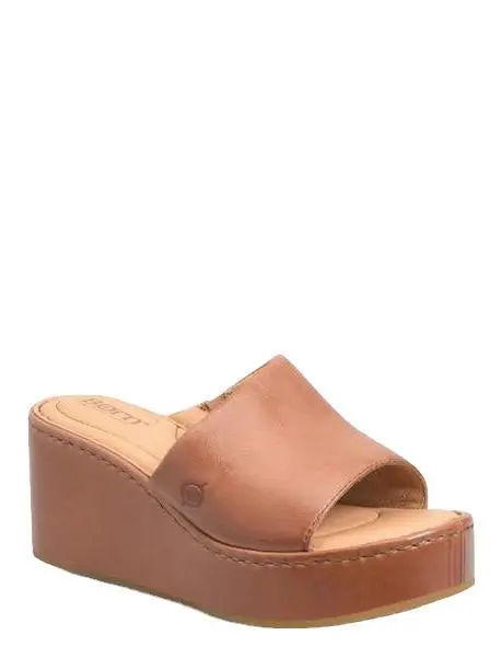 BØRN Shilo Platform Sandal - Brown Leather