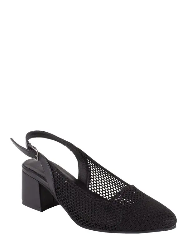 Tahari Slingback Cap-toe Pumps - Black