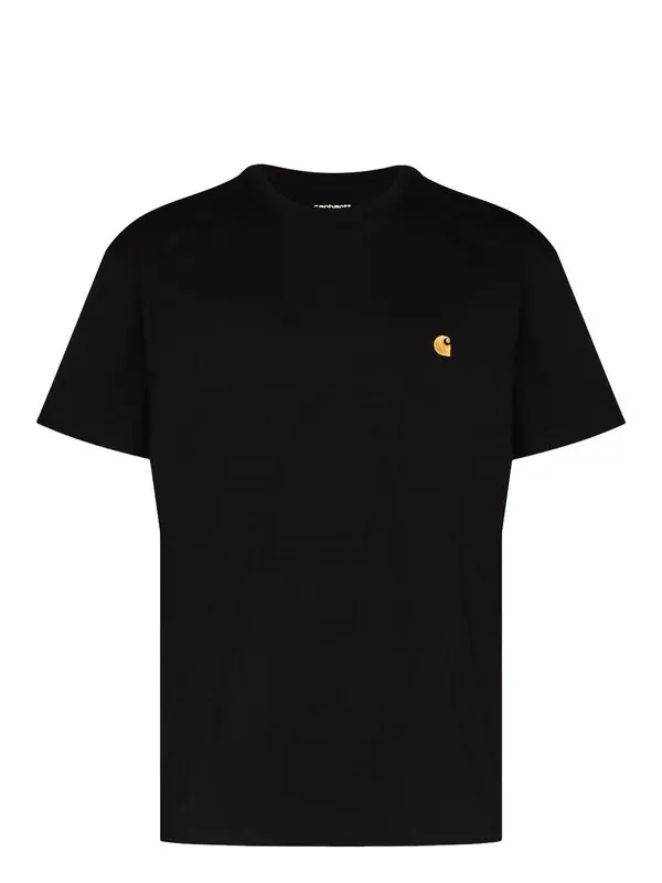 Carhartt Work In Progress Logo Cotton T-shirt - Black