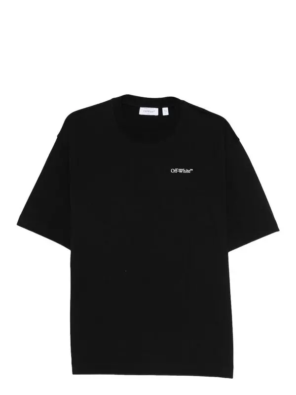 Off White Half Arrow Cotton T-shirt - Black