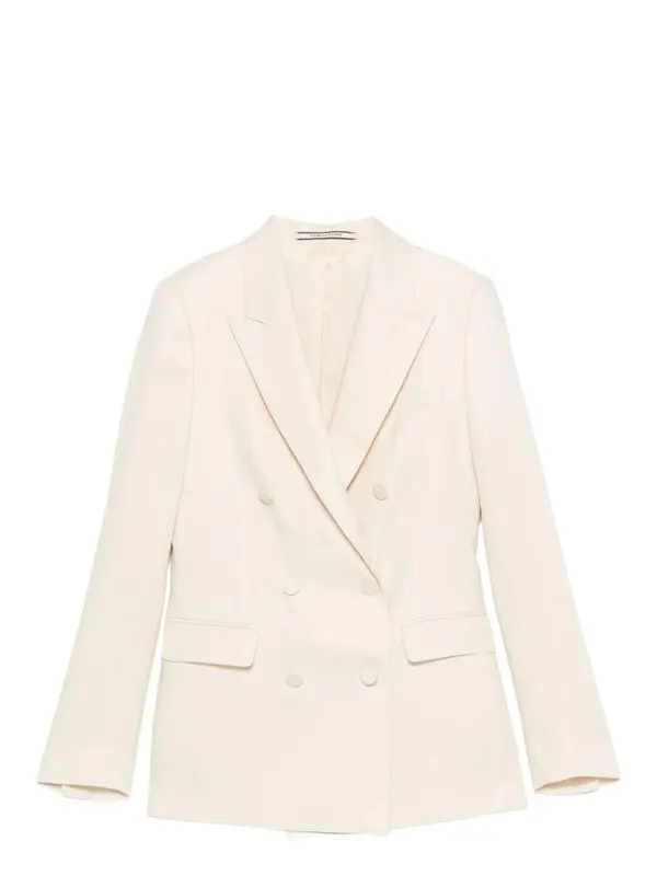 Tagliatore Linen Double-breasted Suit - White