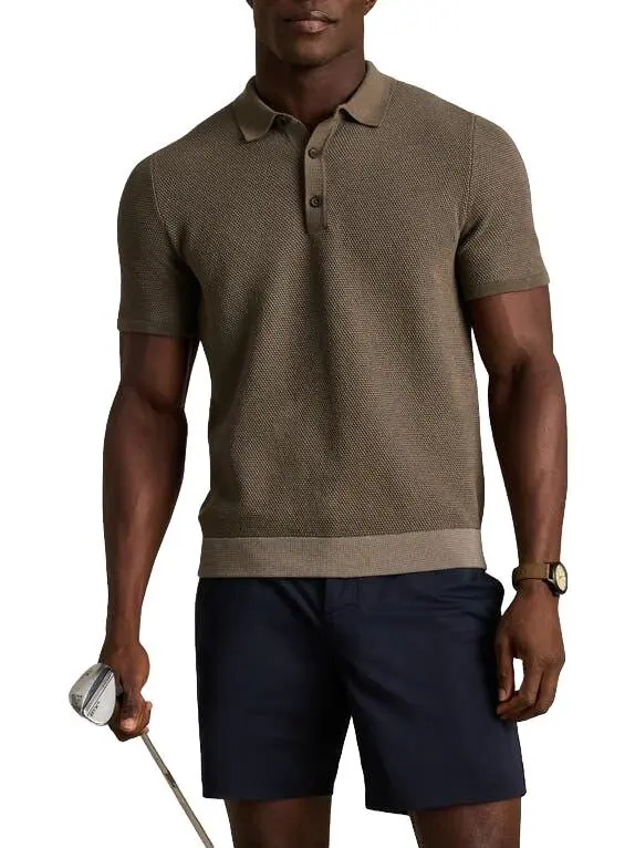 RHONE Mercer Knit Polo - Smokey Olive