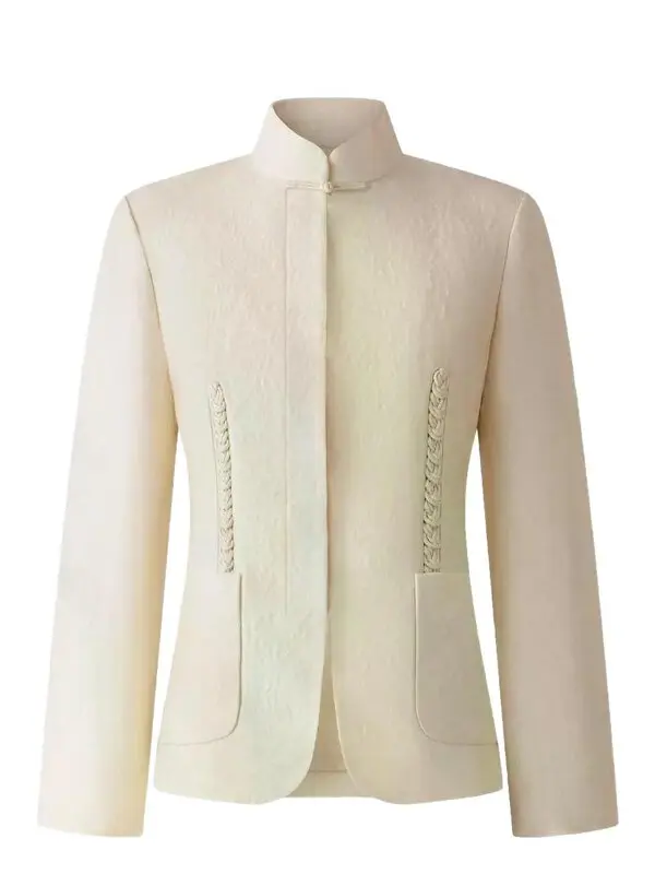 Shanghai Tang Wool-blend Textured Jacket - White