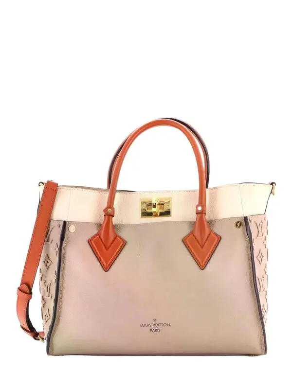 LOUIS VUITTON On My Side Monogram Tuffetage Leather Mm Tote Bag - Neutrals