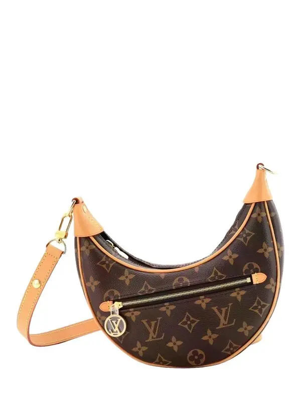 LOUIS VUITTON Loop Handbag Monogram Canvas Hobo Bag - Brown