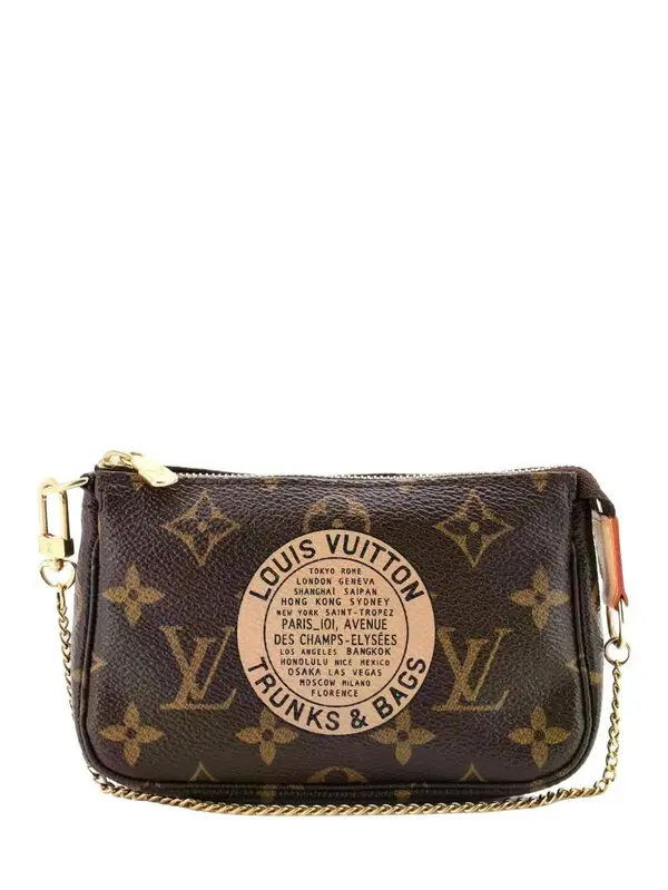 LOUIS VUITTON Pochette Accessoires Limited Edition Monogram Canvas Mini Clutch - Brown