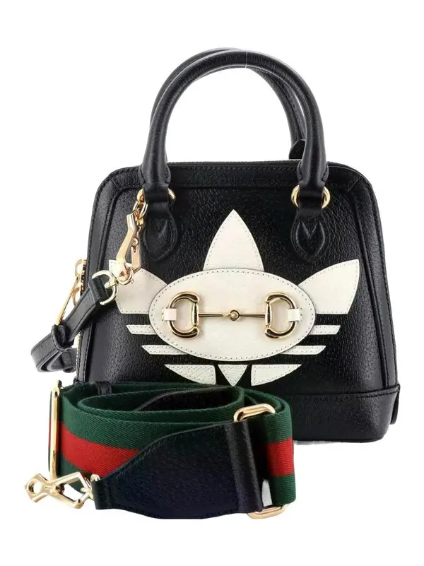 Gucci X Adidas Horsebit 1955 Top Handle Mini Satchel - Black