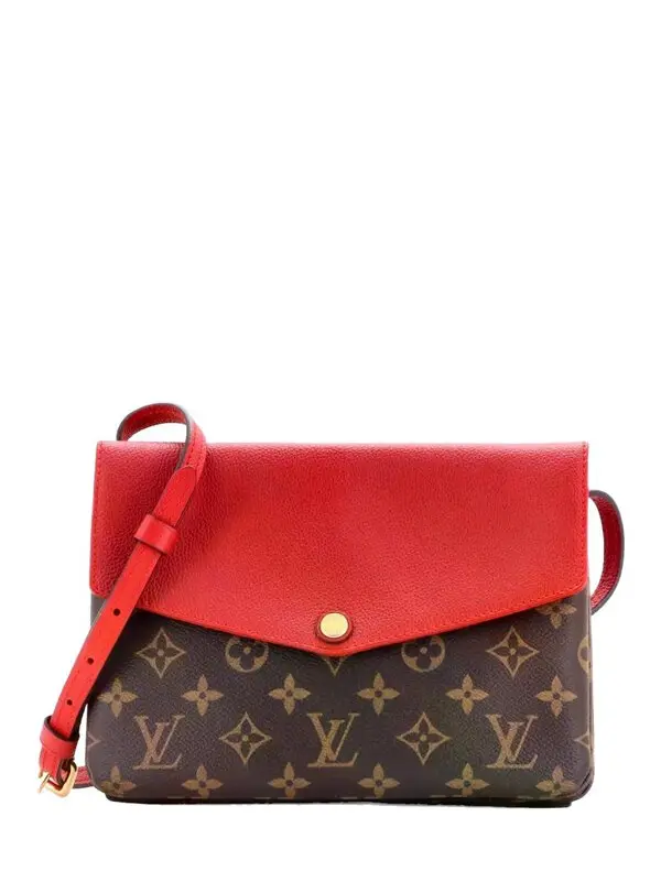 LOUIS VUITTON Twice Handbag Monogram Canvas And Leather - Brown