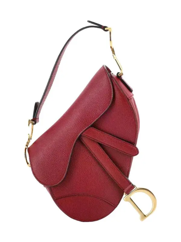 Dior Saddle Handbag Leather Mini Shoulder Bag - Red