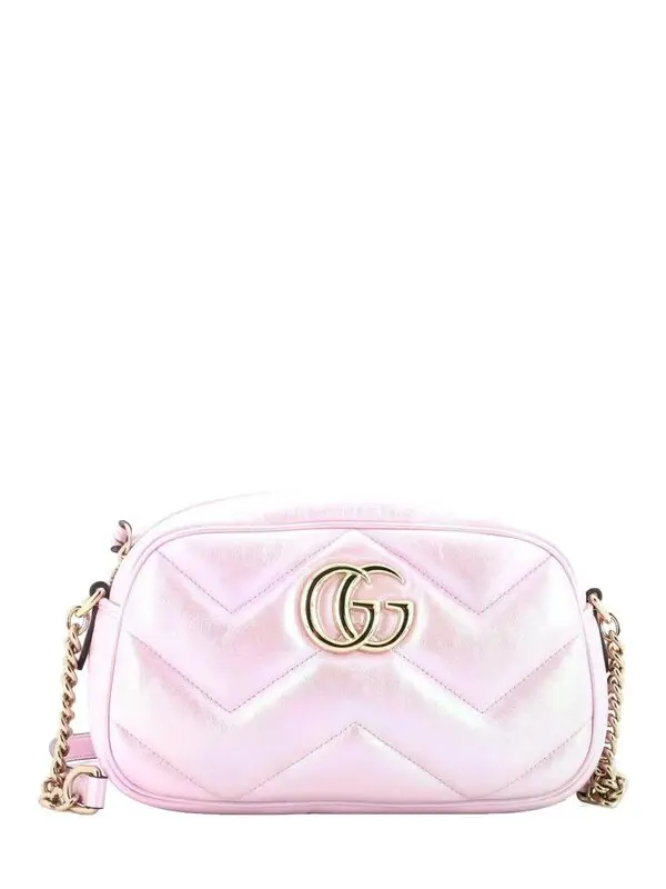 Gucci Gg Marmont Chevron Iridescent Leather Shoulder Bag - Multicolour