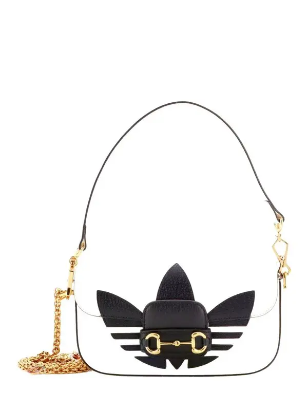 Gucci X Adidas Horsebit 1955 Leather East West Shoulder Bag - Black