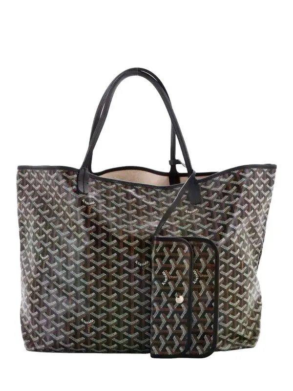 Goyard Saint Louis Coated Canvas Gm Tote Bag - Black