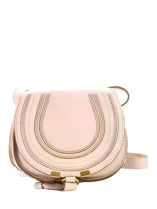 Chloé Marcie Leather Small Crossbody Bag - Neutrals