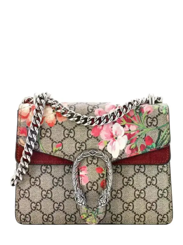 Gucci Dionysus Blooms Print Gg Coated Canvas Mini Shoulder Bag - Brown