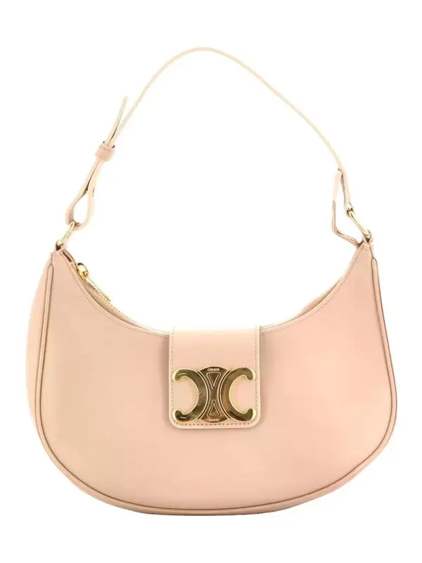 Celine Ava Triomphe Leather Shoulder Bag - Neutrals