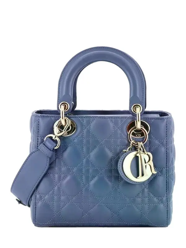 Dior My Abcdior Lady Bag Cannage Quilt Lambskin - Blue