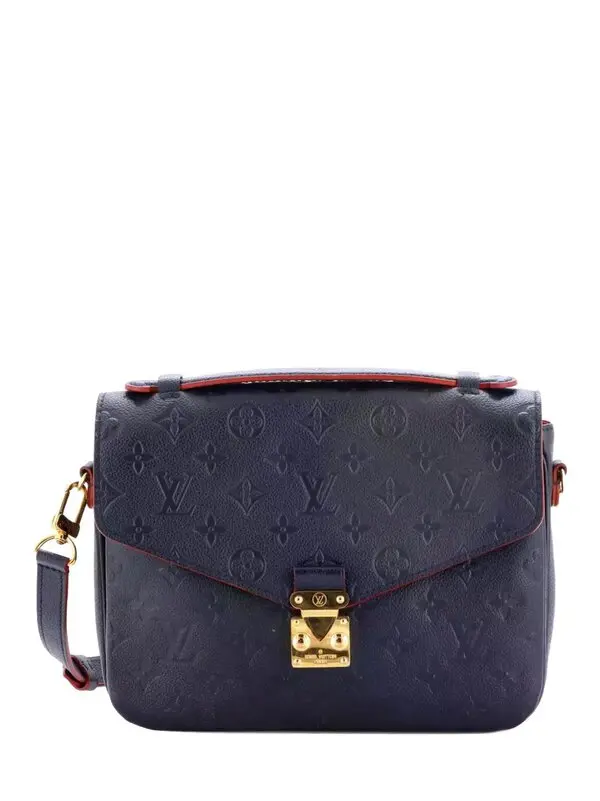 LOUIS VUITTON Pochette Metis Monogram Empreinte Leather Crossbody Bag - Blue