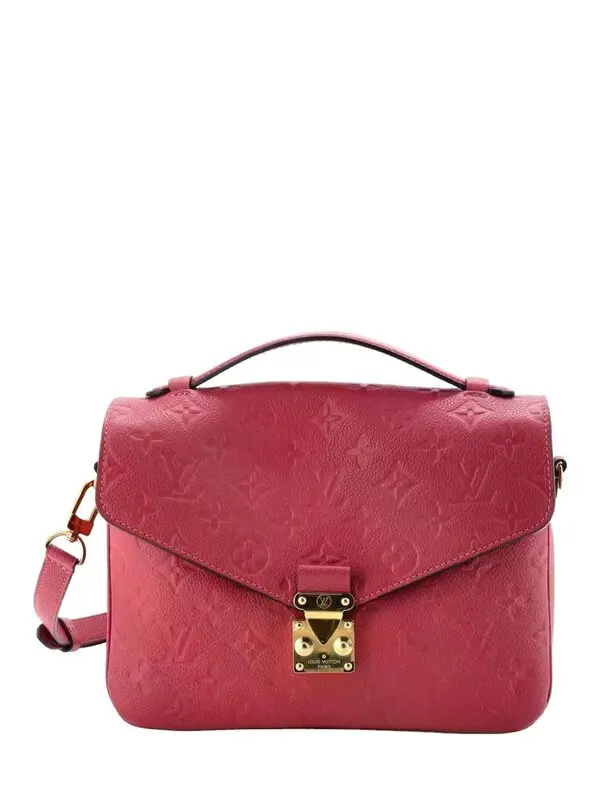 LOUIS VUITTON Pochette Metis Monogram Empreinte Leather Crossbody Bag - Pink
