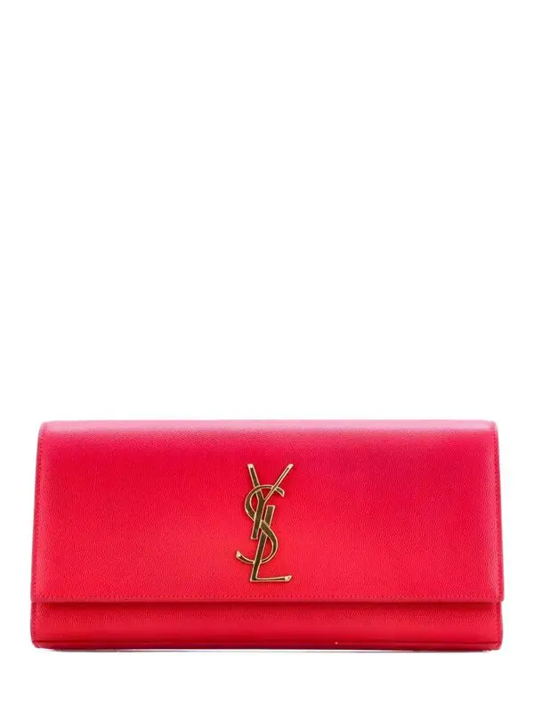 Saint Laurent Monogram Long Clutch Bag - Pink