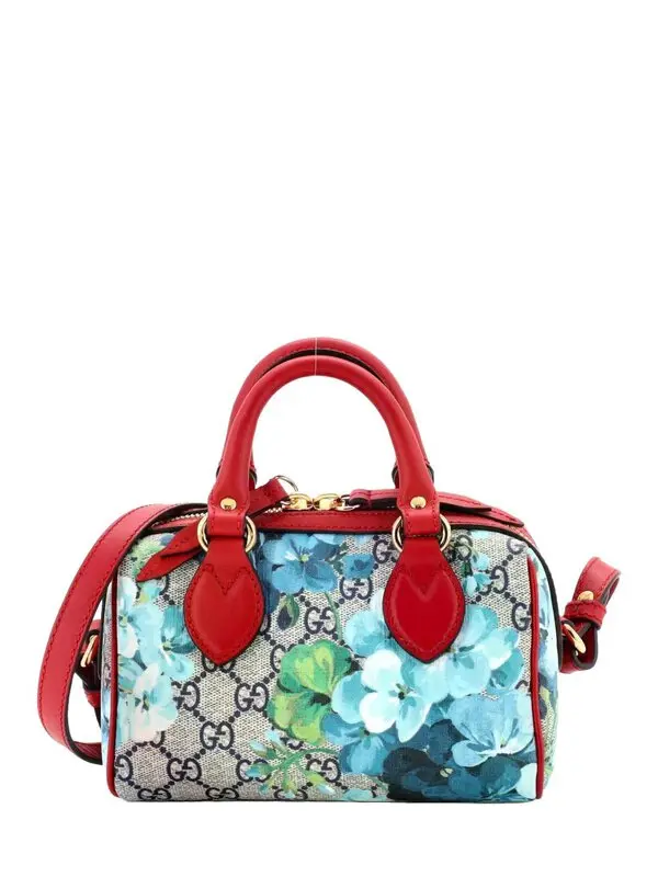 Gucci Convertible Boston Bag Blooms Print Gg Coated Canvas Nano Shoulder Bag - Multicolour