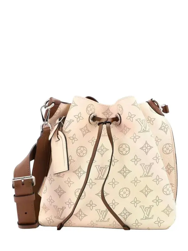 LOUIS VUITTON Muria Mahina Leather Bucket Bag - Neutrals