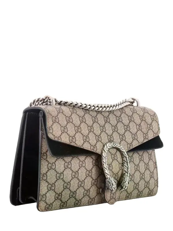 Gucci Dionysus Gg Coated Canvas Medium Shoulder Bag - Black