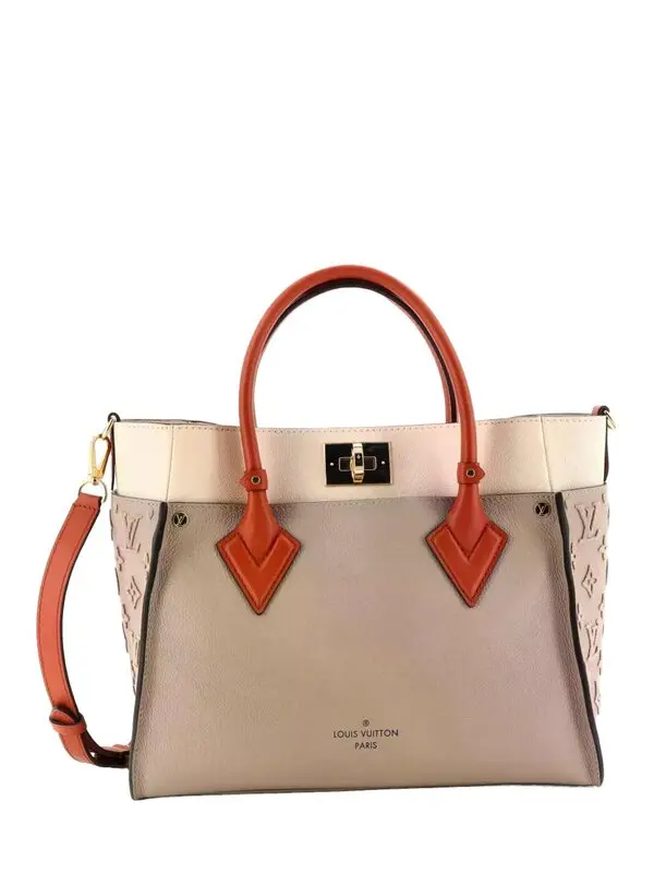 LOUIS VUITTON On My Side Monogram Tuffetage Leather Mm Tote Bag - Neutrals