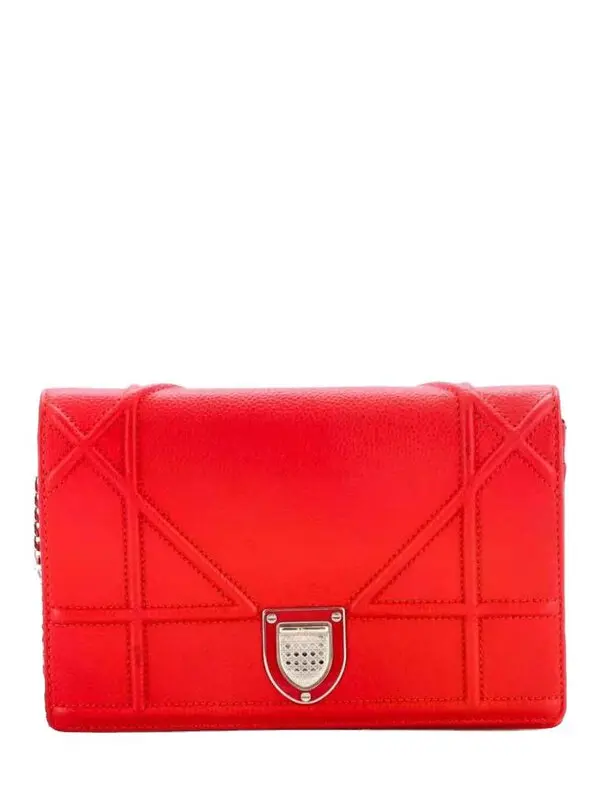 Dior Diorama Wallet On Chain - Red