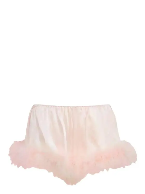 GILDA & PEARL Taylor Feather Trim Shorts - Pink